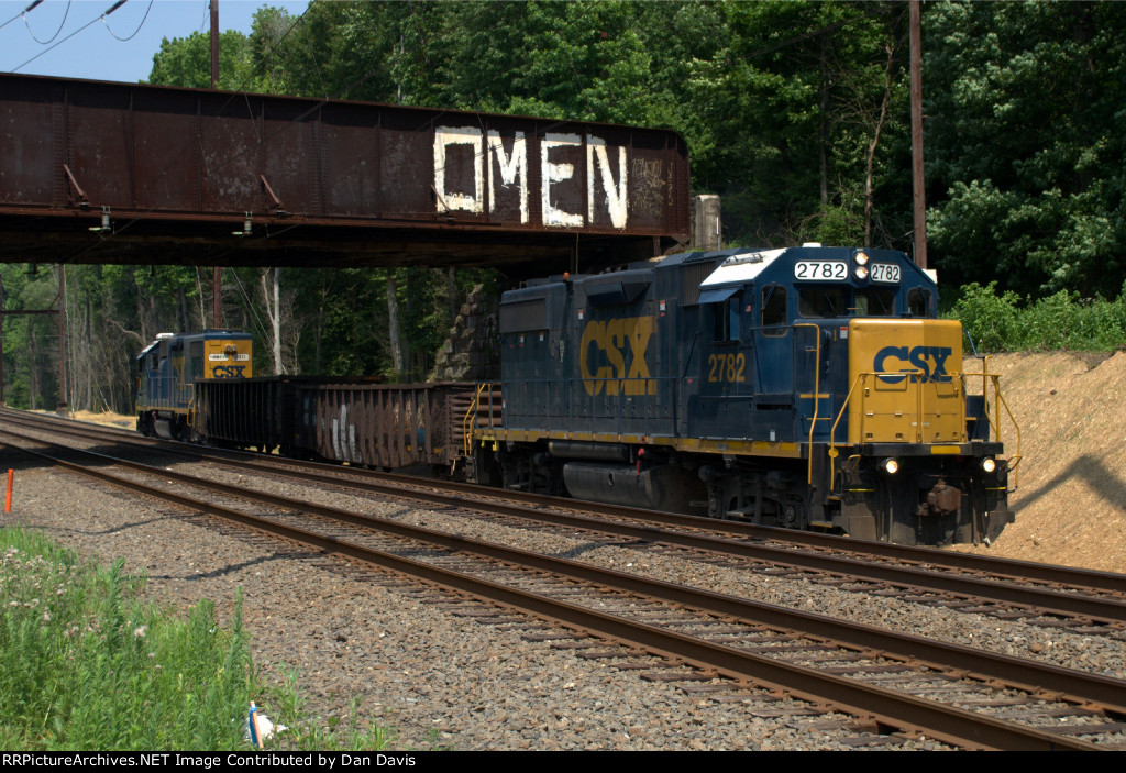 CSX GP38-2 2782 leads C770-25